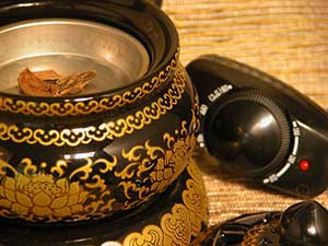 Electric Incense Heater - Golden Lotus - Mermade Magickal Arts